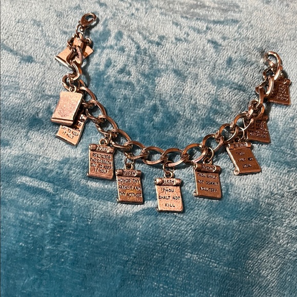 Jewelry | Ten Commandments Gold Charm Bracelet | Poshmark